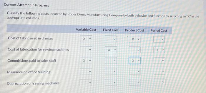 Solved Current Attempt in Progress Classify the following | Chegg.com