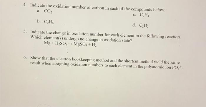 Solved Use the shortcut method to determine the oxidation | Chegg.com