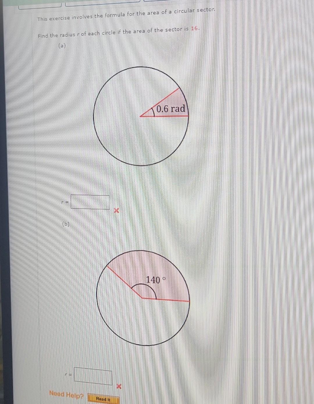 Solved This exercise involves the formula for the area of a | Chegg.com