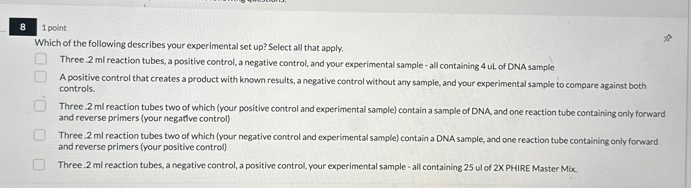 Solved 81 ﻿pointWhich of the following describes your | Chegg.com