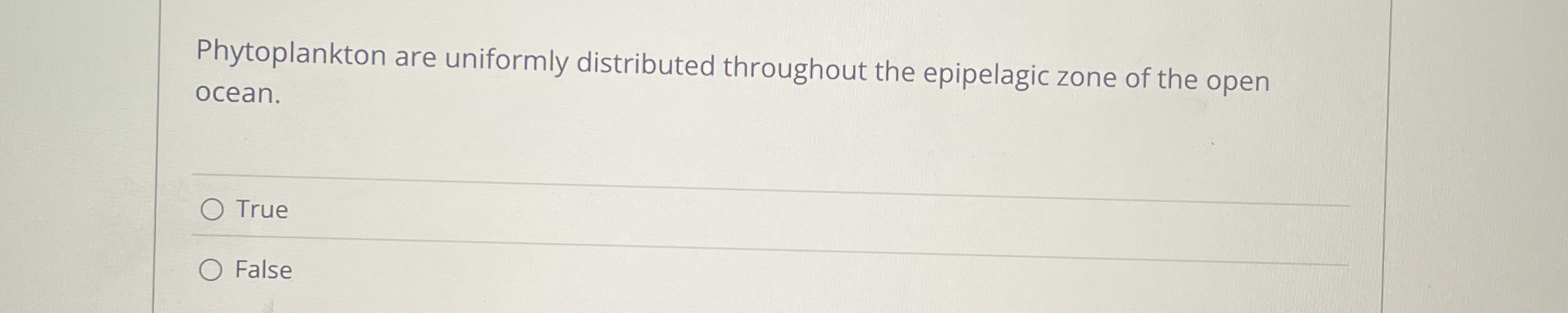 Solved Phytoplankton are uniformly distributed throughout | Chegg.com