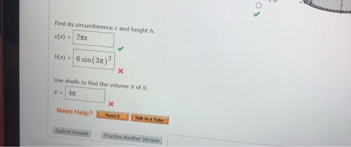 Solved 14. 2/4 points Previous Answers CalcET8 6.3.002. Let | Chegg.com