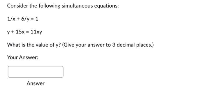 Solved Consider the following simultaneous equations: | Chegg.com