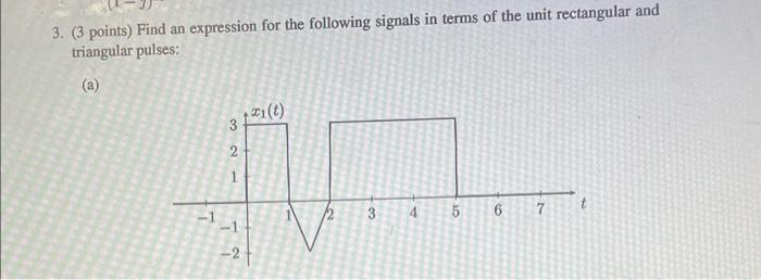 Solved 3. (3 points) Find an expression for the following | Chegg.com