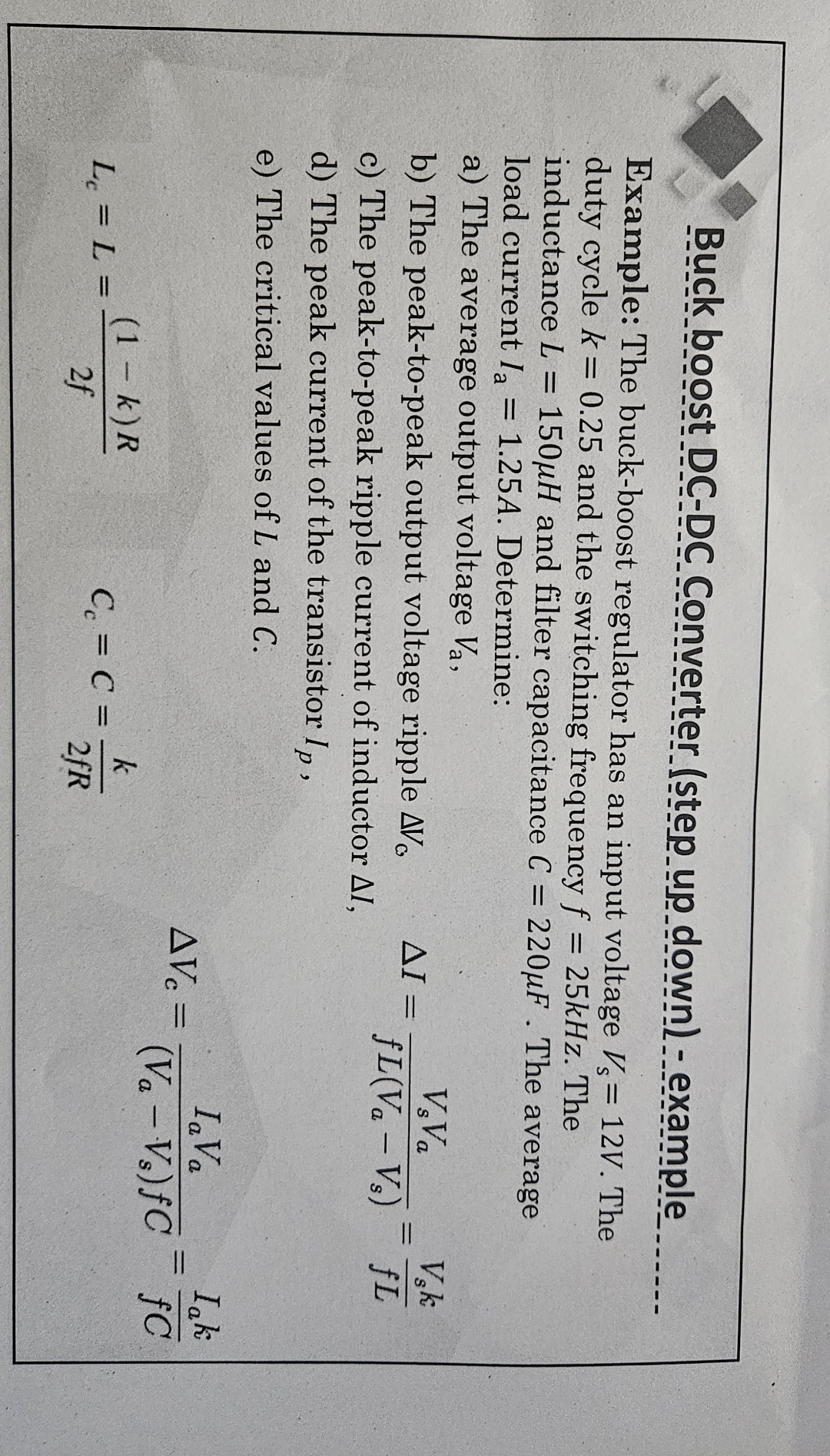 Solved Buck boost DC-DC Converter (step up down) - | Chegg.com