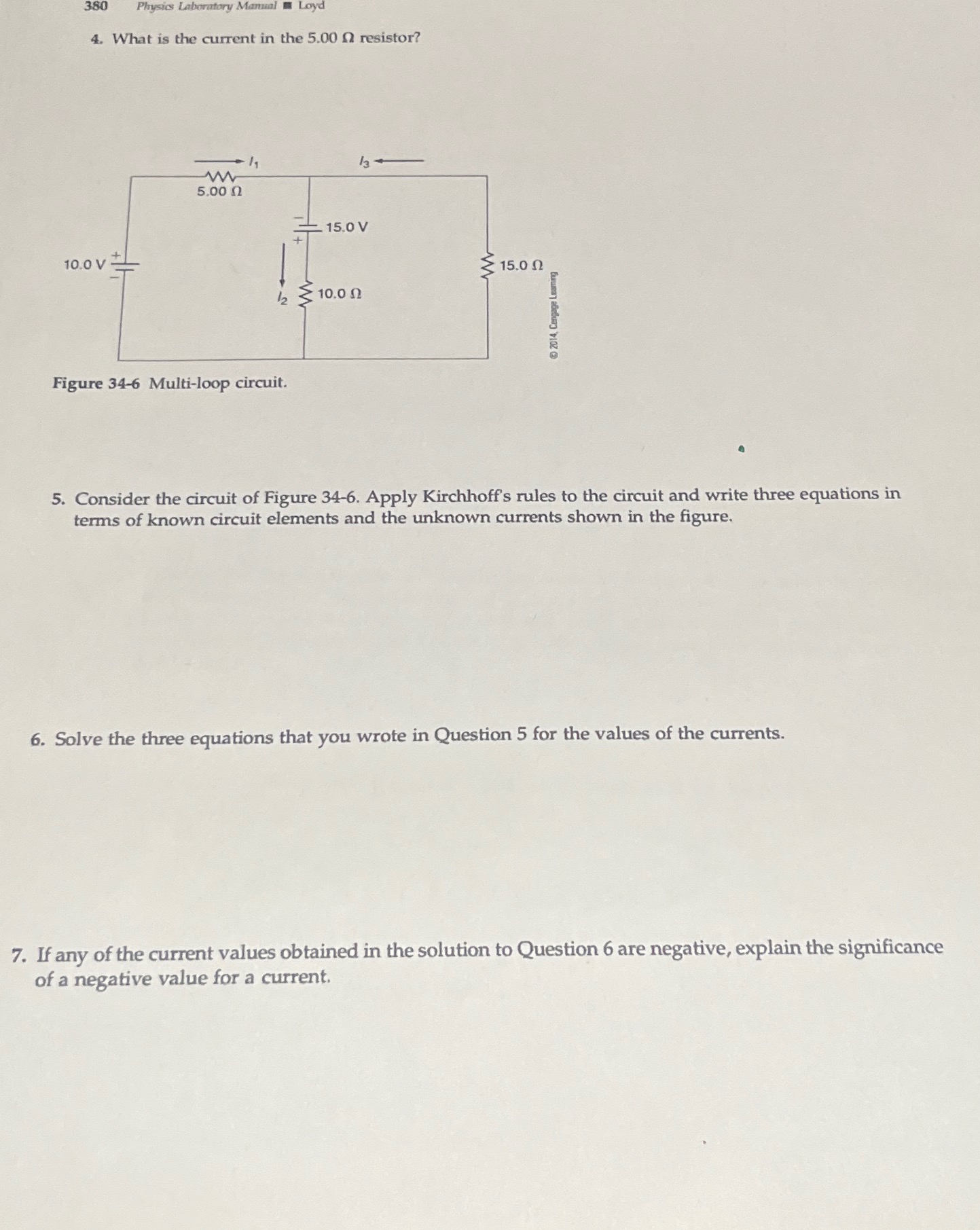Solved 380Physics Laboratory Mamaal a Loyd4. ﻿What is the | Chegg.com