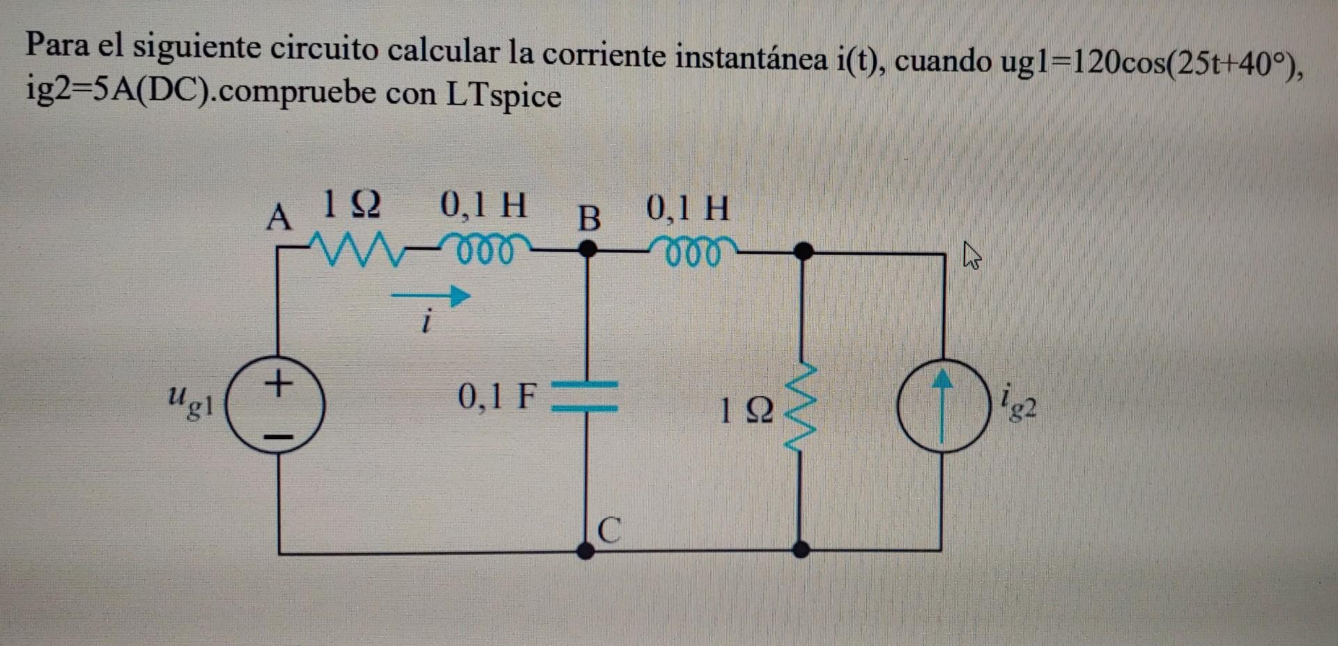 Solved Para el siguiente circuito calcular la corriente | Chegg.com