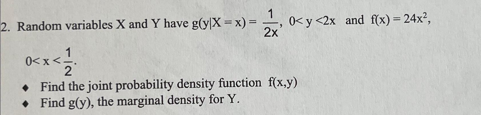 Solved Random variables x ﻿and Y ﻿have |)=(x | Chegg.com