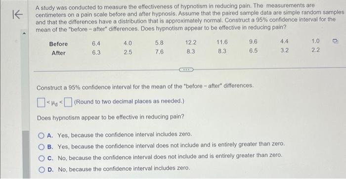 Solved A study was conducted to measure the effectiveness of | Chegg.com