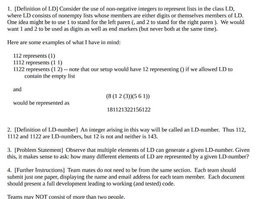 Solved [Definition of LD] ﻿Consider the use of non-negative | Chegg.com