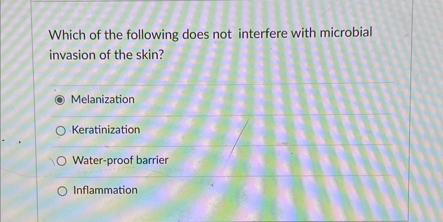 Solved Which of the following does not interfere with | Chegg.com