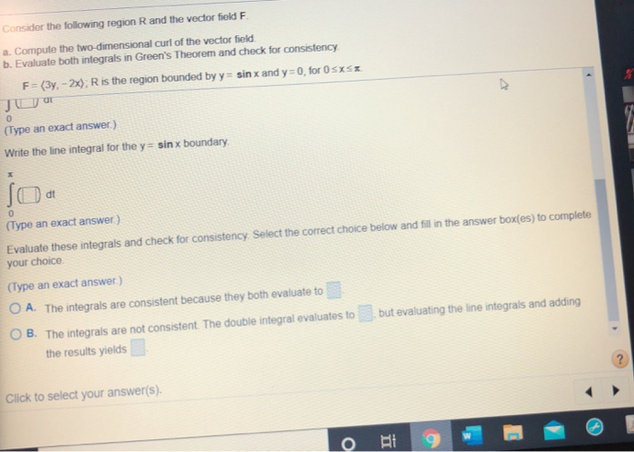 Solved Consider the following region R and the vector field | Chegg.com