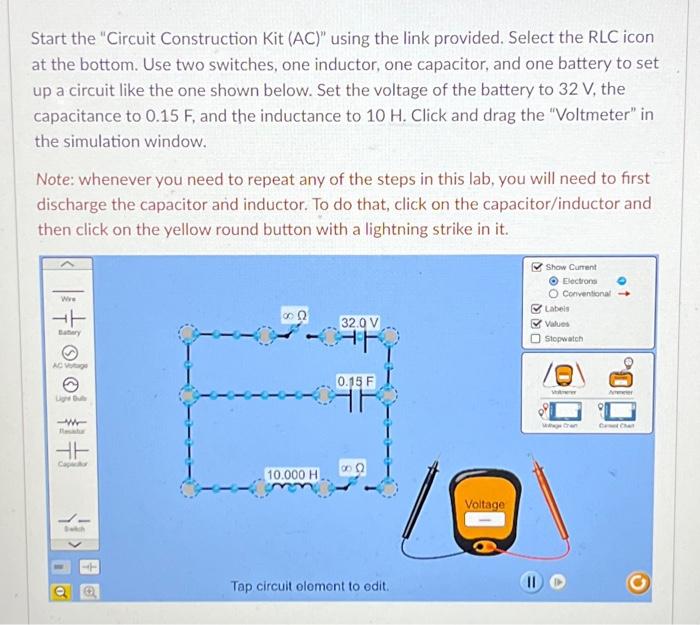 Solved Start the "Circuit Construction Kit (AC)" using the | Chegg.com