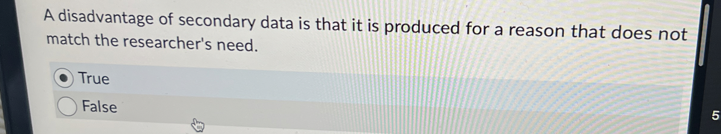 Solved A disadvantage of secondary data is that it is | Chegg.com