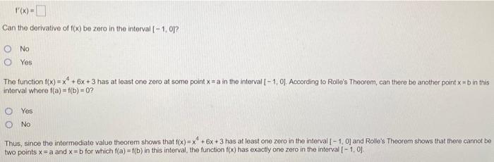 Solved Show that the function f(x)=x4+6x+3 has exactly one | Chegg.com