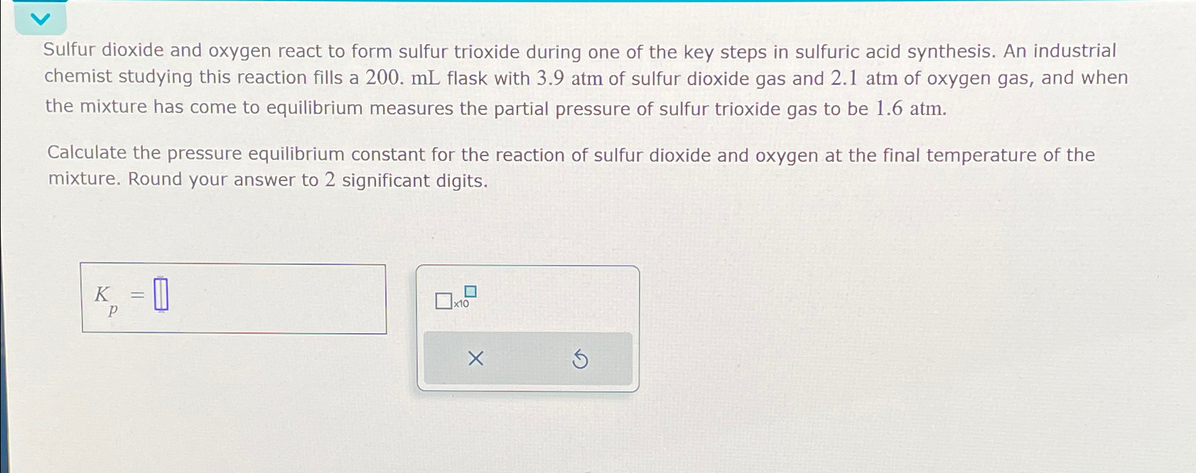 Solved Sulfur dioxide and oxygen react to form sulfur | Chegg.com