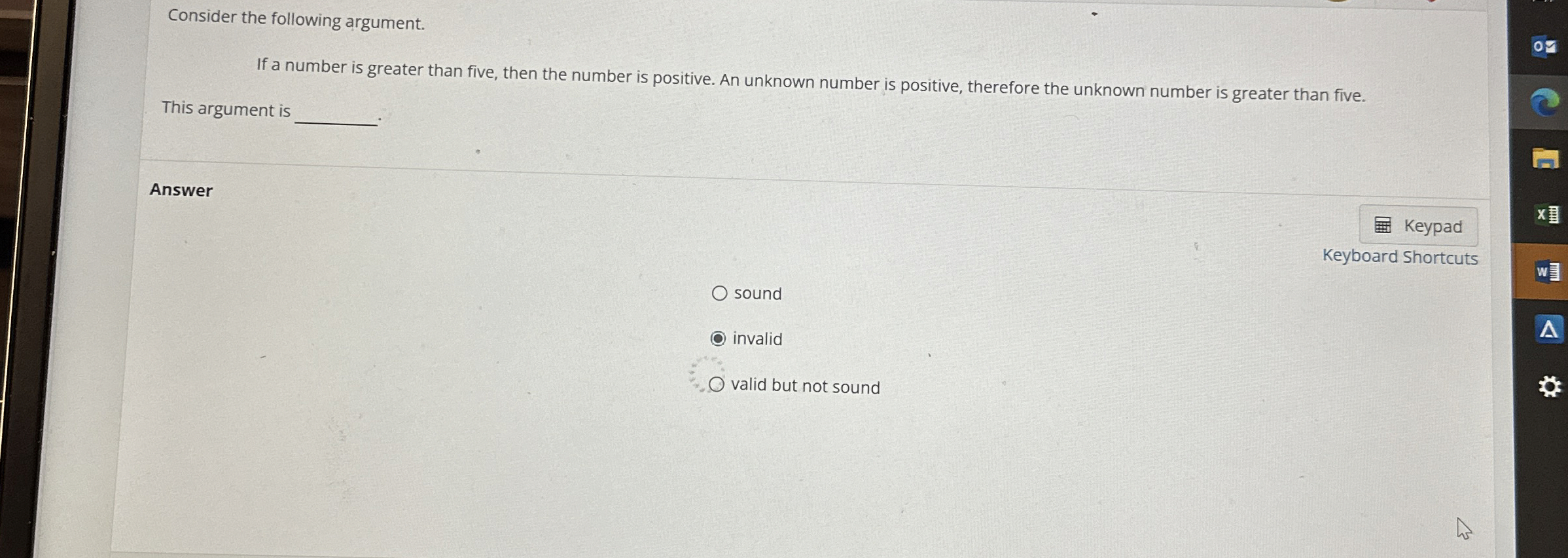 Solved Consider the following argument.If a number is | Chegg.com
