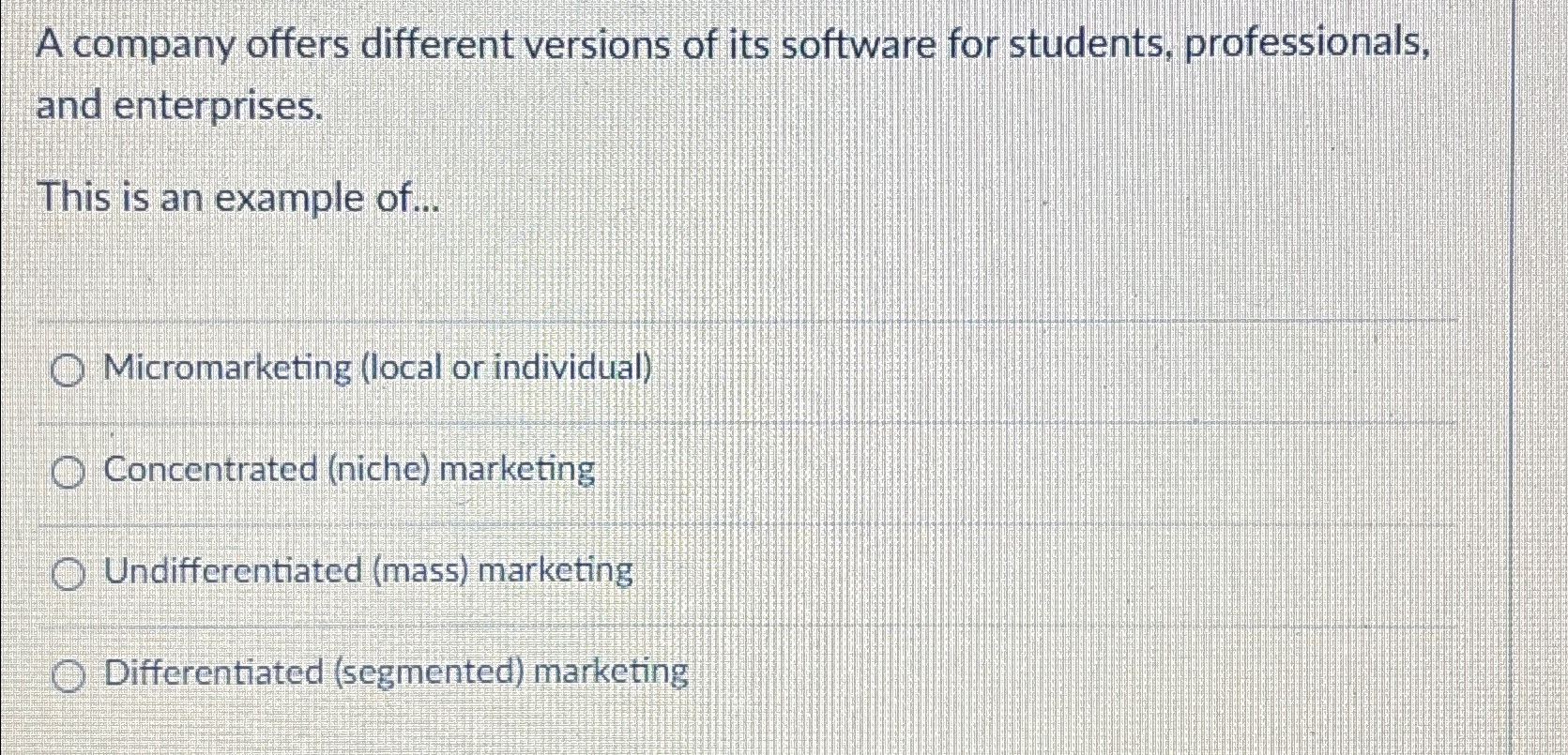 Solved A company offers different versions of its software | Chegg.com