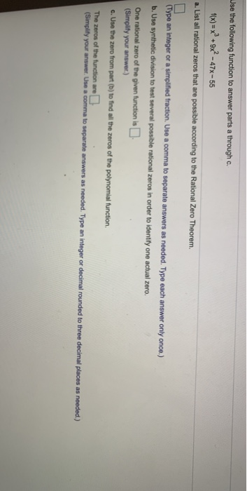 Solved Jse the following function to answer parts a through | Chegg.com