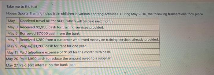 Solved Take me to the text Hoops Sports Training helps train | Chegg.com