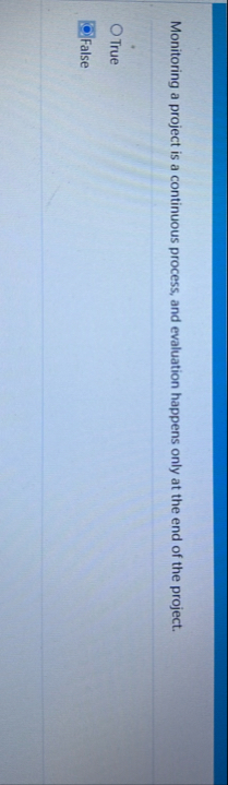 Solved Monitoring a project is a continuous process, and | Chegg.com