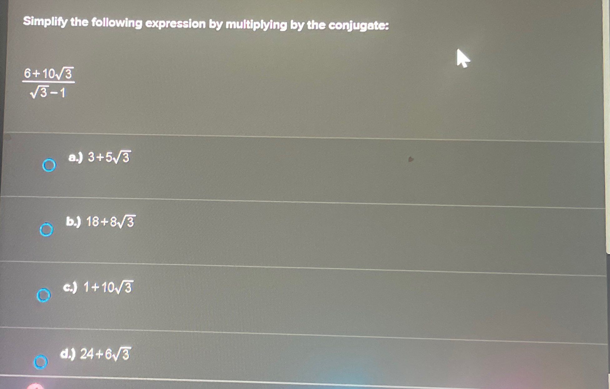 Solved Simplity the following expression by multiplying by | Chegg.com