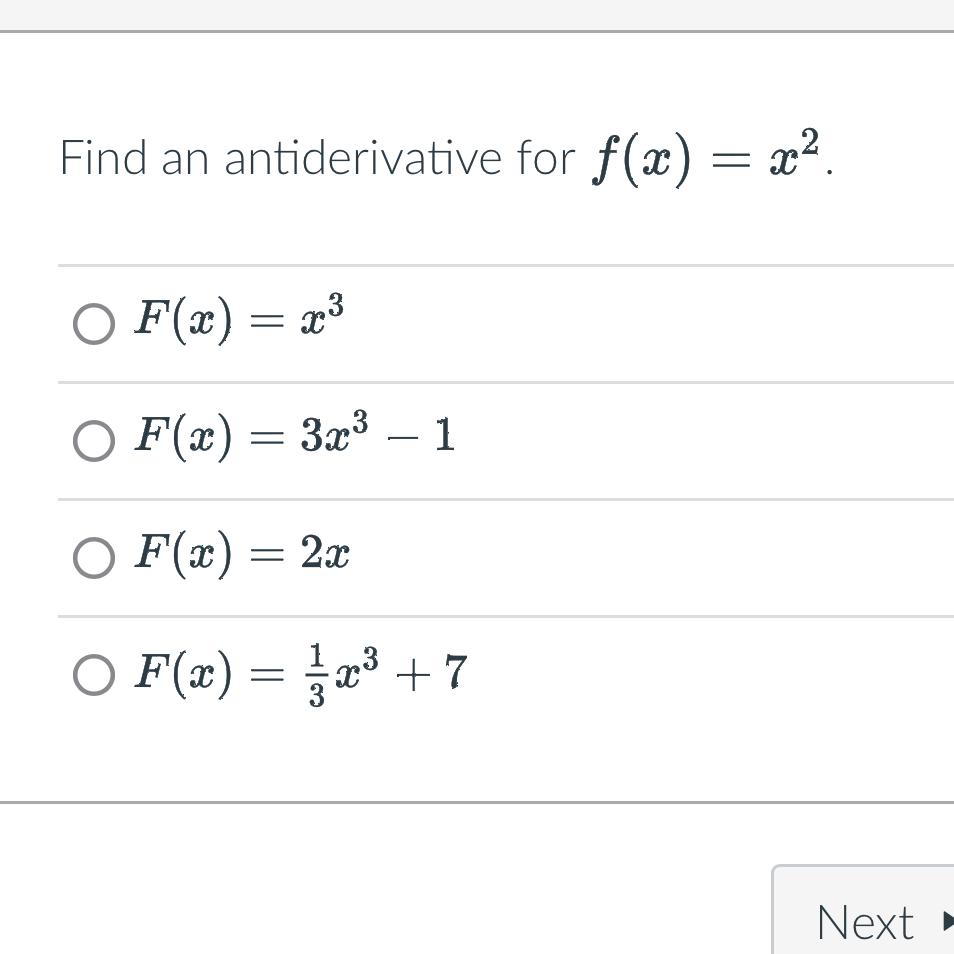 Solved Find an antiderivative for | Chegg.com