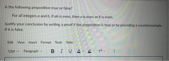 Solved Is the following proposition true or false? For all | Chegg.com