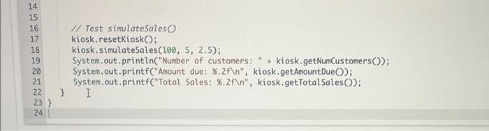Solved Program Specifications Write a SelfPayKiosk class to | Chegg.com
