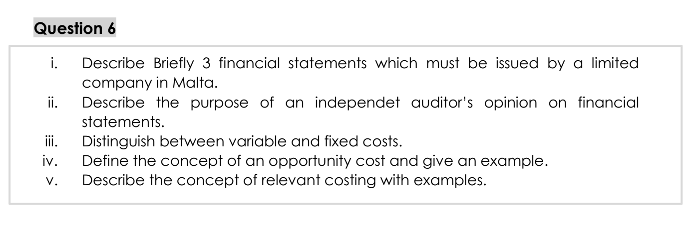 Solved Describe Briefly 3 ﻿financial statements which must | Chegg.com