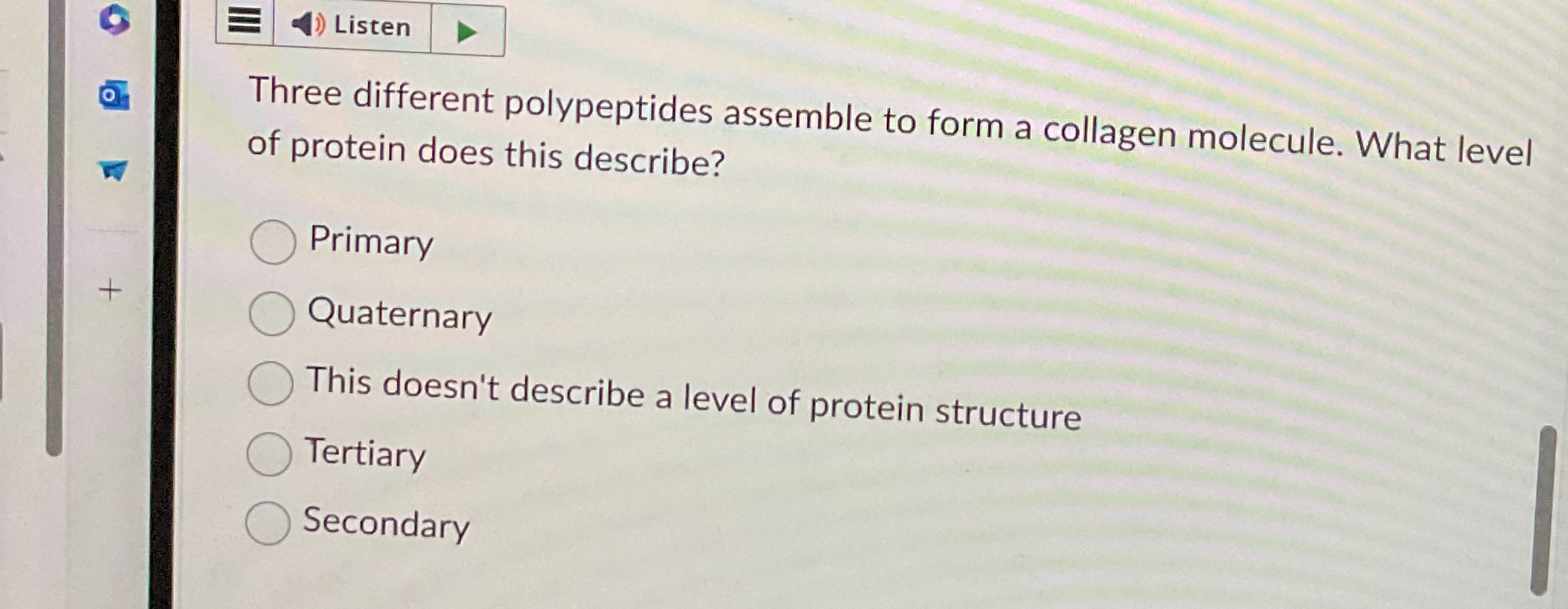 Solved Three different polypeptides assemble to form a | Chegg.com