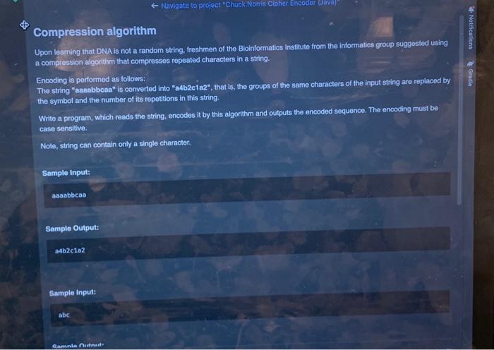 Solved Compression algorithm Upon leaming that DNA is not a | Chegg.com
