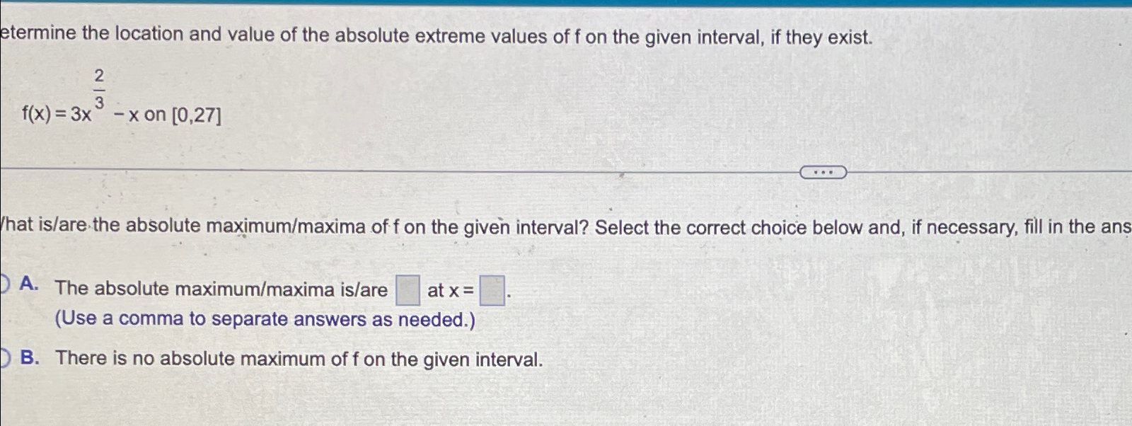 Solved Determine the location and value of the absolute | Chegg.com