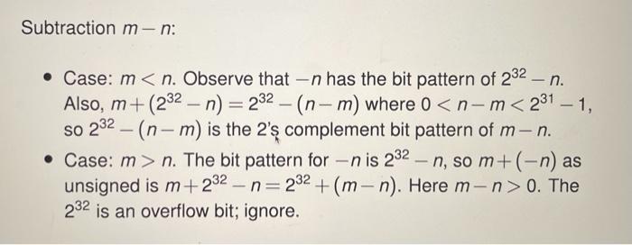 Solved This is subtracting 2 numbers with 2's complement. | Chegg.com