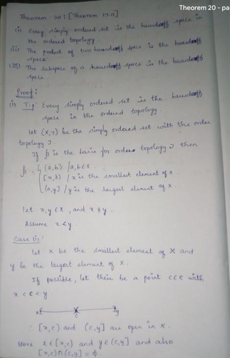 Solved Theorem 2e: [Theorem i−1,1] Theorem 20 - (i) Every | Chegg.com