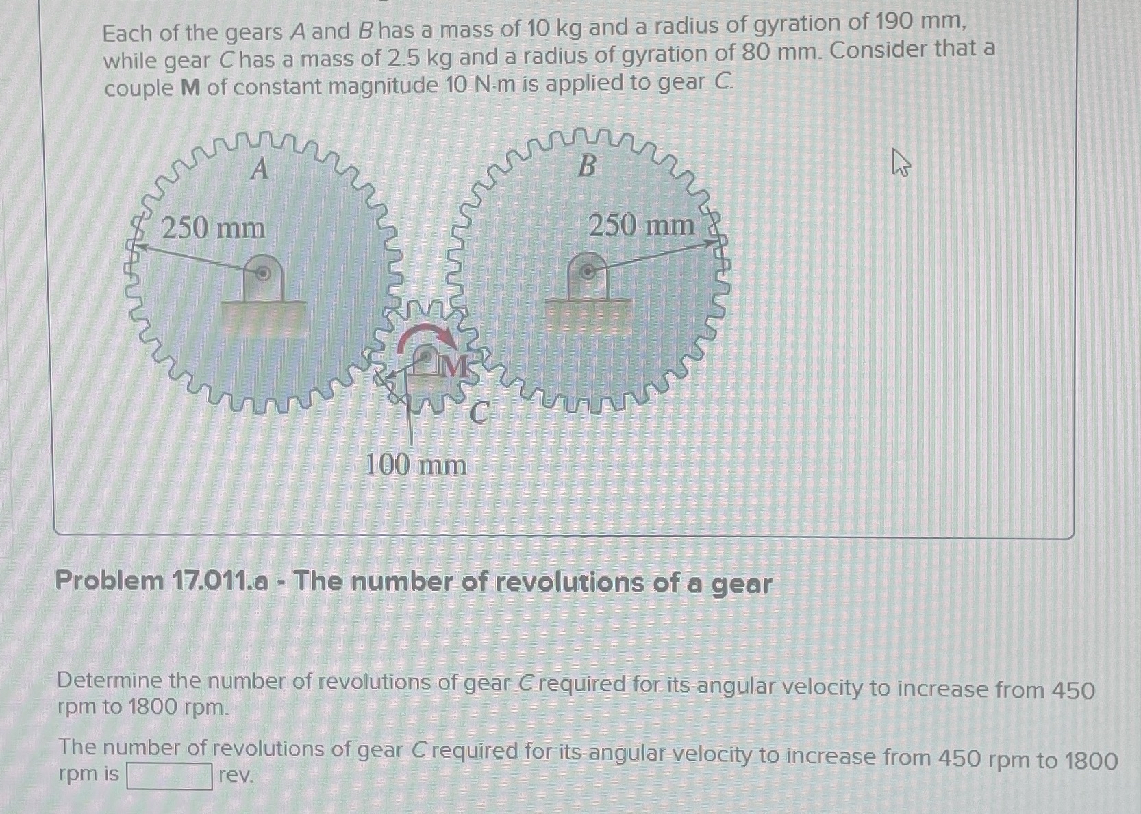 Solved How to solve Each of the gears A and B ﻿has a mass of | Chegg.com