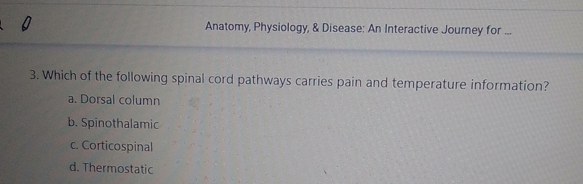 Solved Anatomy, Physiology, & Disease: An Interactive | Chegg.com