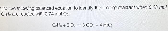 Solved Use the following balanced equation to indentify the | Chegg.com