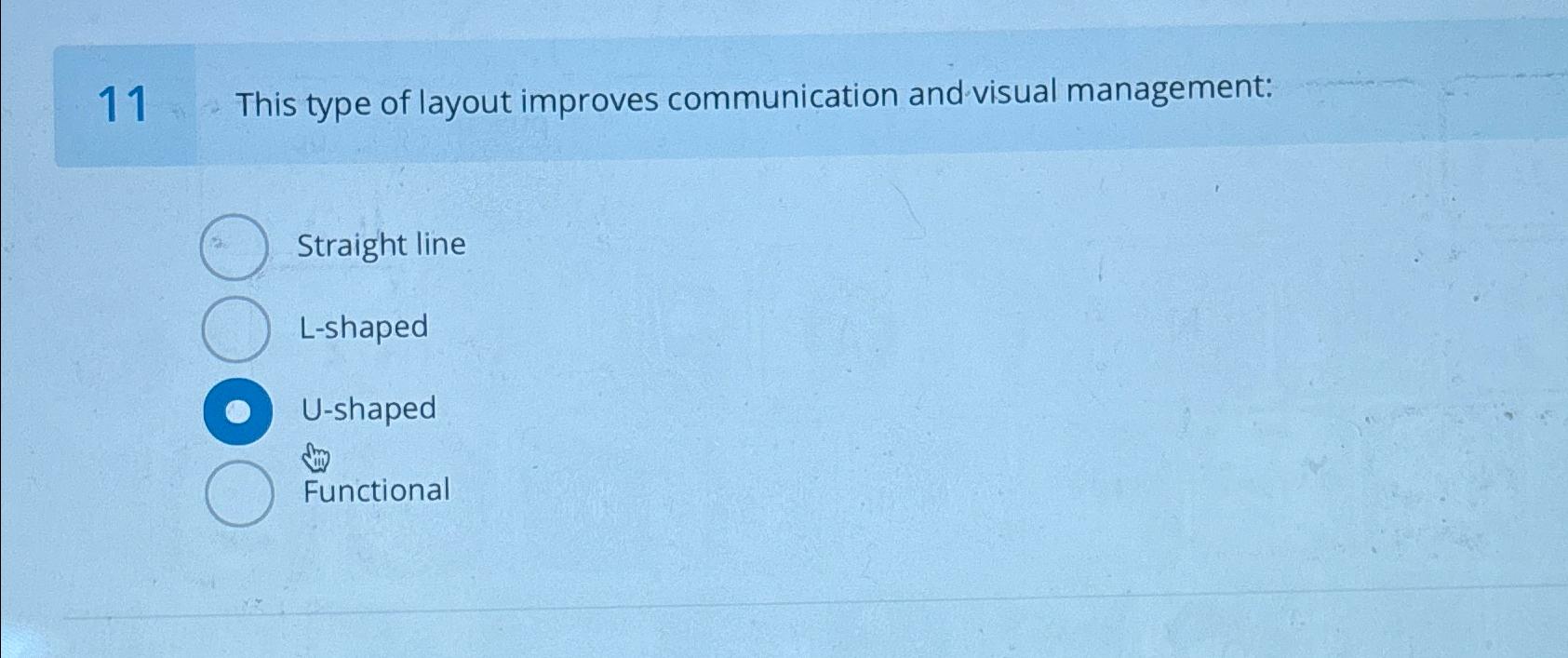 Solved 11 ﻿This type of layout improves communication and | Chegg.com
