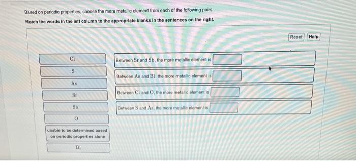 Solved Based on periodic properties, choose the more | Chegg.com