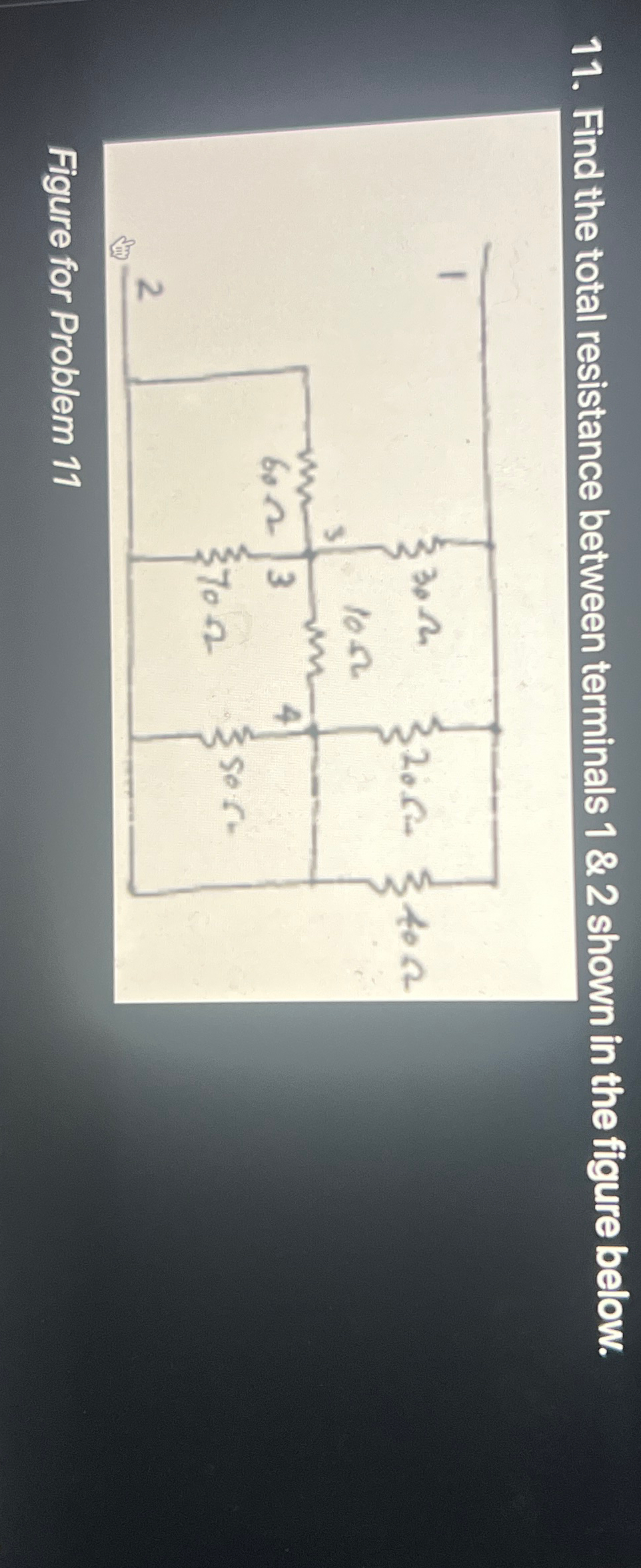 Solved Find the total resistance between terminals 1&2 | Chegg.com
