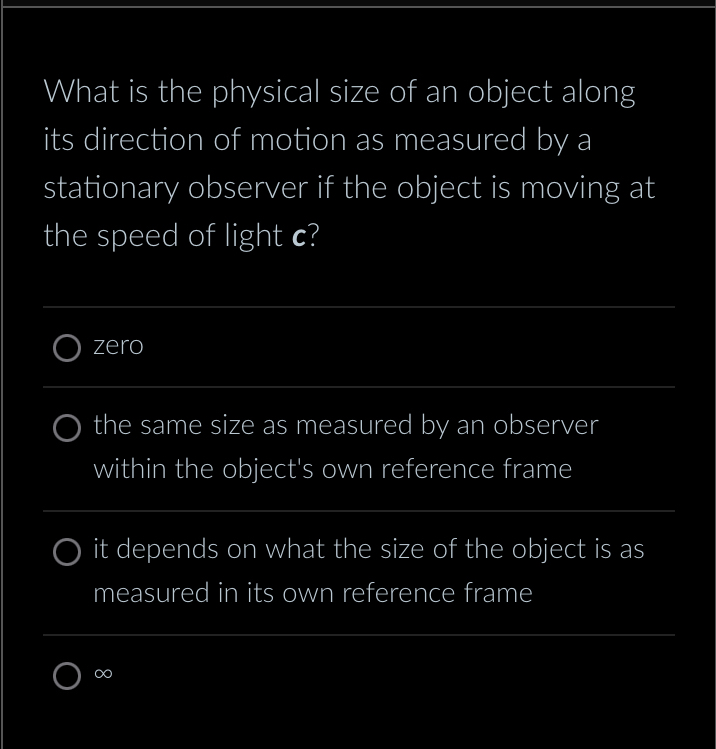 Solved What is the physical size of an object along its | Chegg.com