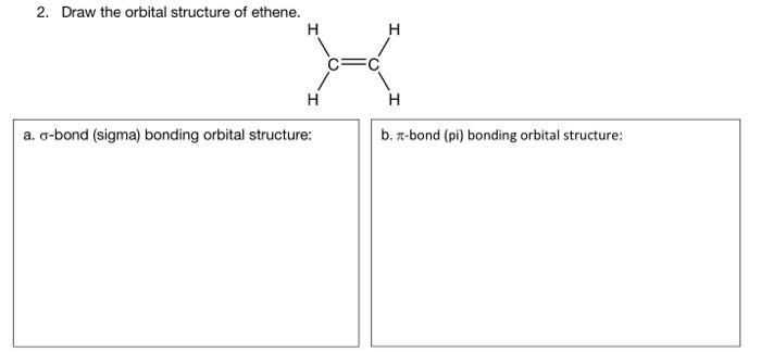 Solved 2. Draw the orbital structure of ethene. | Chegg.com