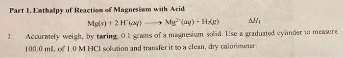 Solved please calculate delta H value using the | Chegg.com