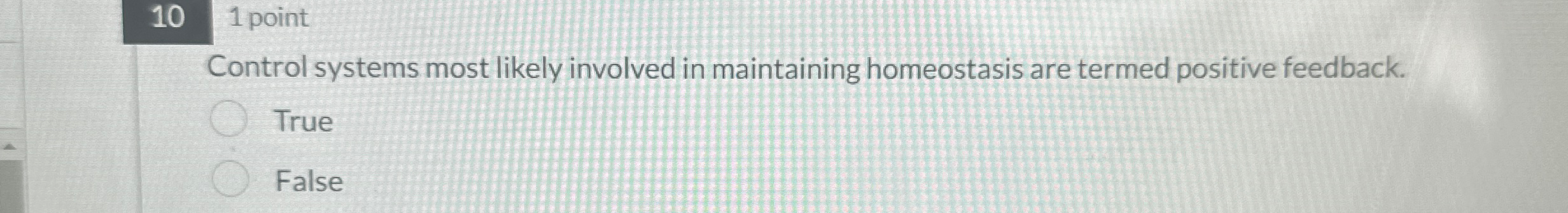 Solved 101 ﻿pointControl systems most likely involved in | Chegg.com