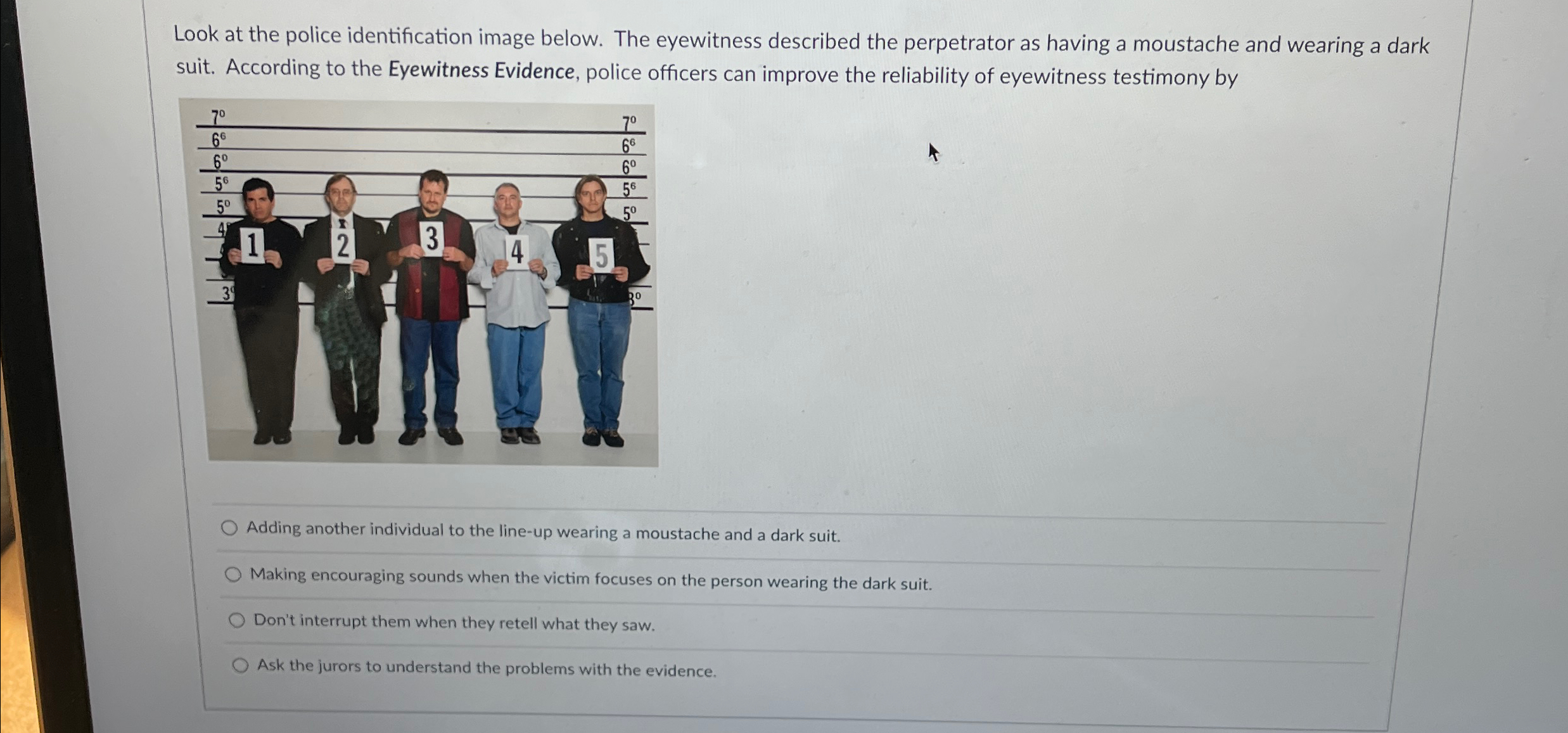 Look at the police identification image below. The | Chegg.com