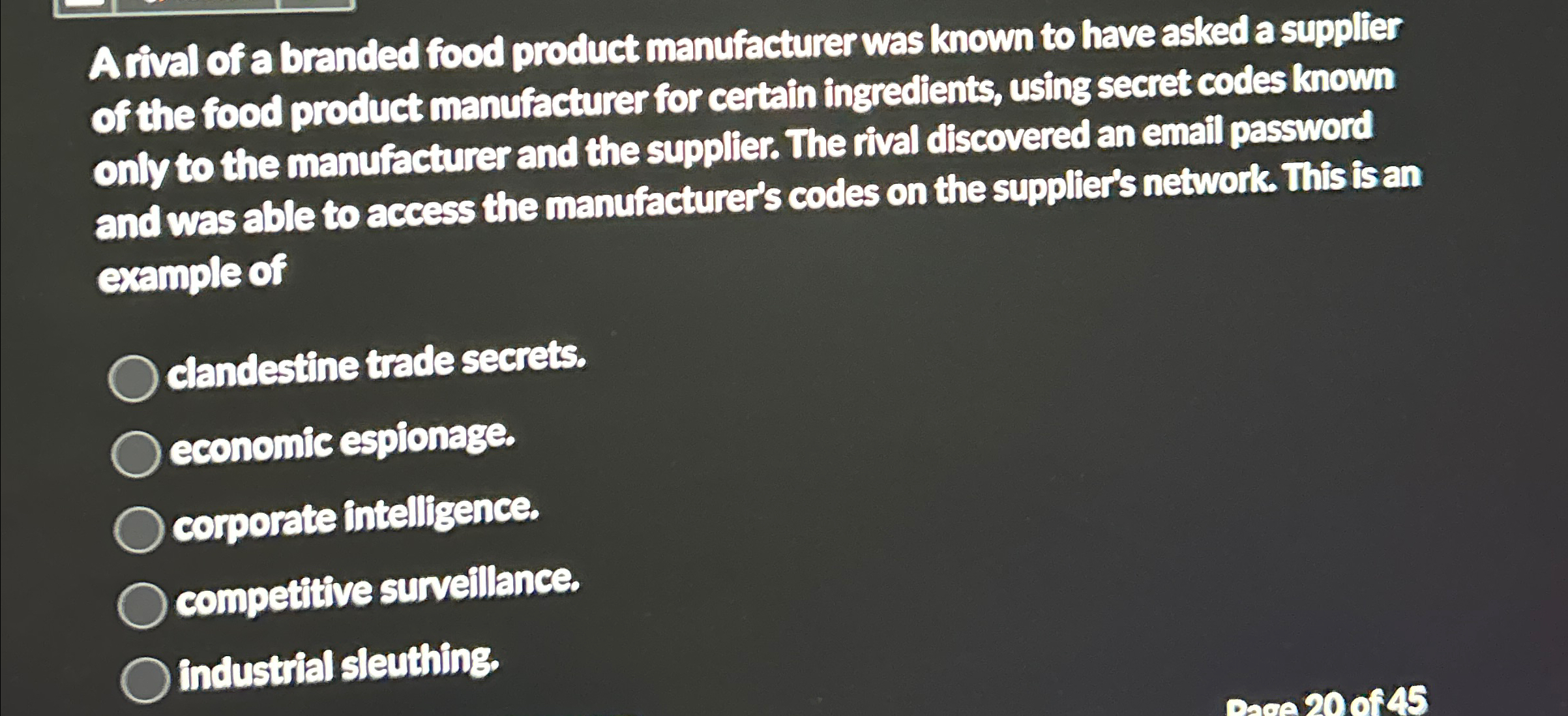 Solved A rival of a branded food product manufacturer was | Chegg.com