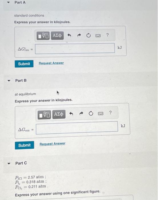 Solved Consider the following reaction: I2( g)+Cl2( | Chegg.com