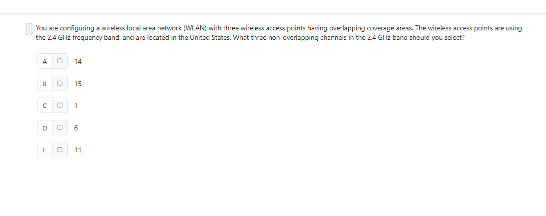 Solved You are configuring a wireless local area network | Chegg.com