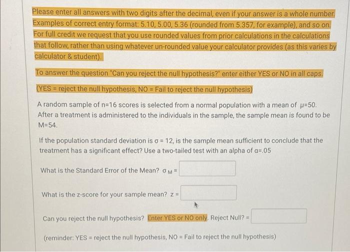 Solved Please enter all answers with two digits after the | Chegg.com